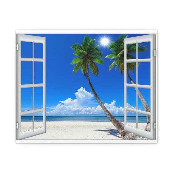 Express Your Love Gifts | Art | Canvas Print Wall Art Window Palm Tree ...